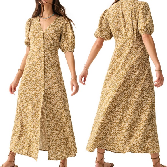 Faherty | Dresses | Faherty Nwt Havana Short Sleeve Button Down Floral ...